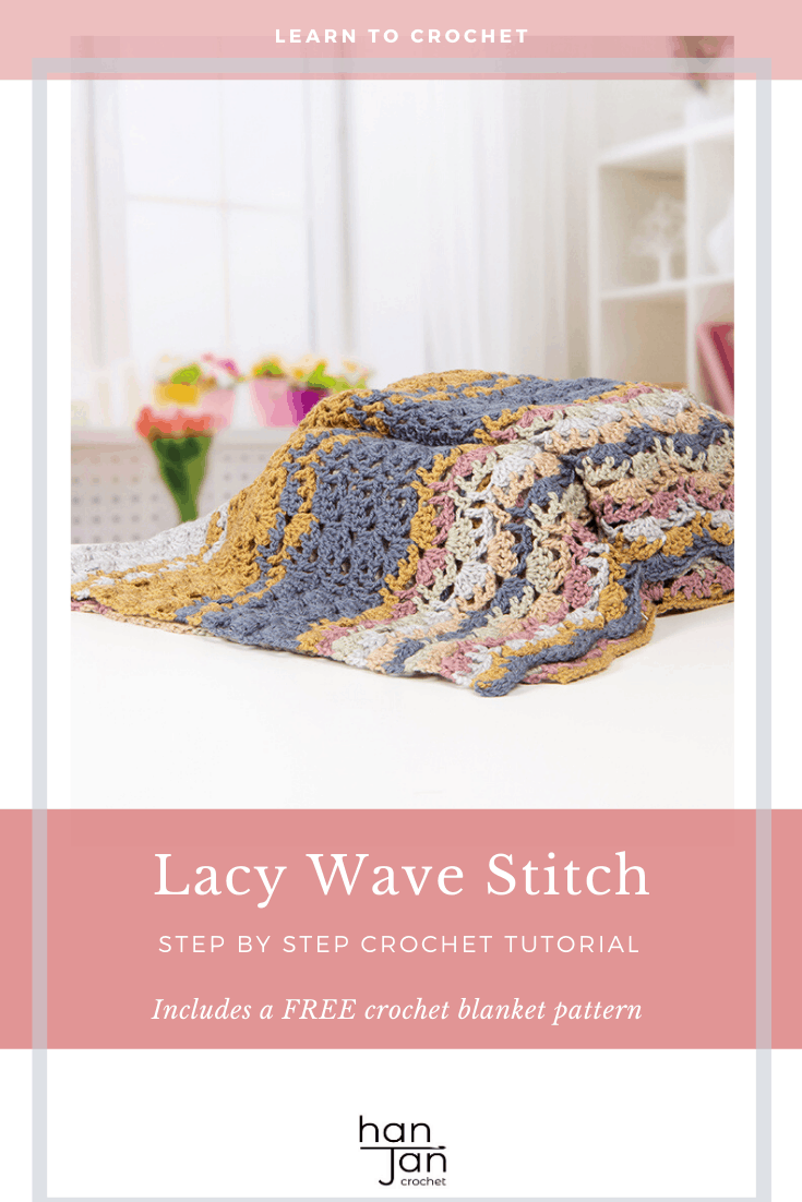 Learn the delicate and easy Lacy Wave Crochet Stitch | HanJan Crochet