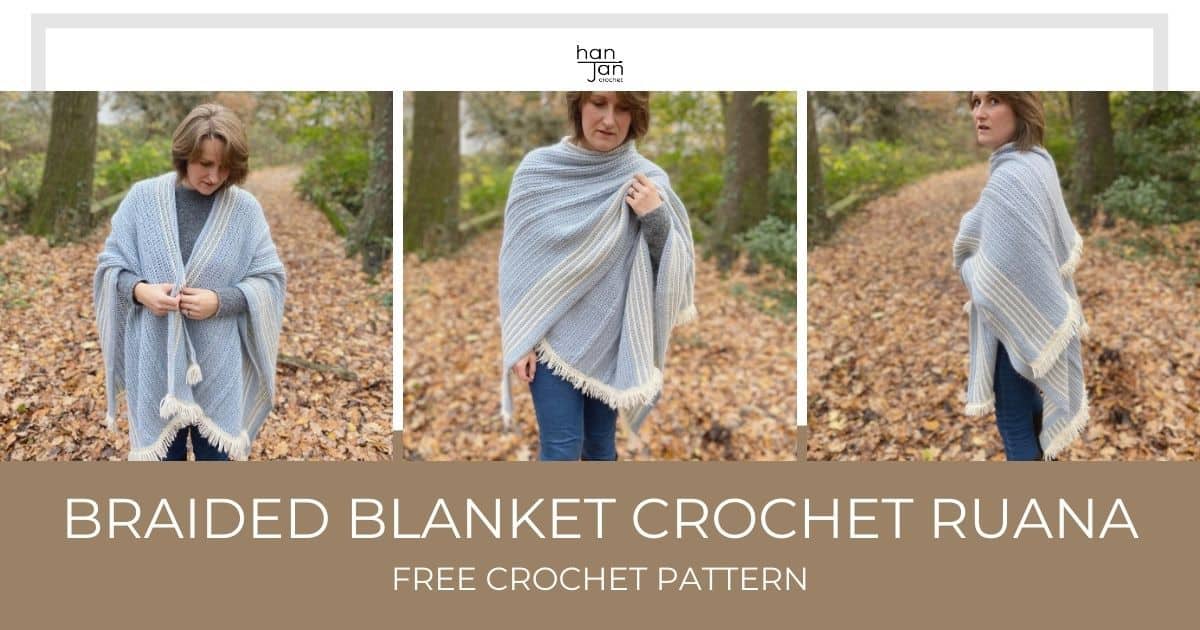 Free Braided Crochet Ruana Pattern | HanJan Crochet Free Braided Crochet Ruana Pattern | HanJan Crochet