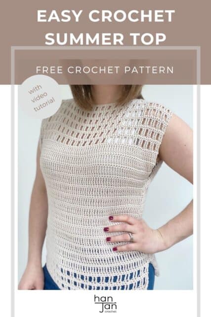 Quick And Easy Summer Crochet Top Pattern Eyelet Lace Tee Hanjan