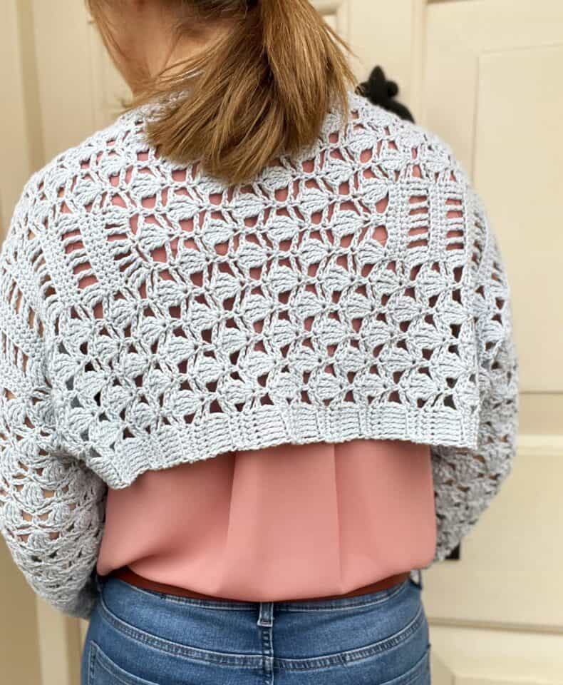 Lacy Crochet Wrap Pattern with Sleeves | HanJan Crochet