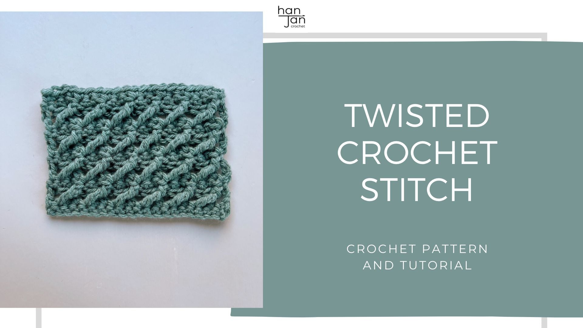 Tweed Twisted Cable Crochet Stitch Tutorial | HanJan Crochet