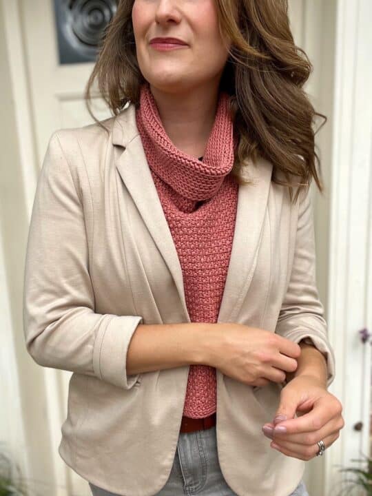 Free Crochet Dickie Pattern With Cowl Neck Hanjan Crochet
