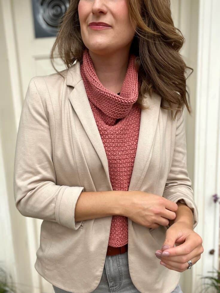 Free Crochet Dickie Pattern with Cowl Neck | HanJan Crochet
