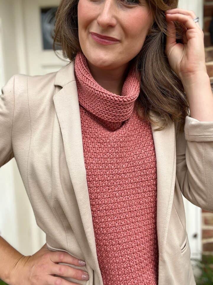 Free Crochet Dickie Pattern with Cowl Neck | HanJan Crochet