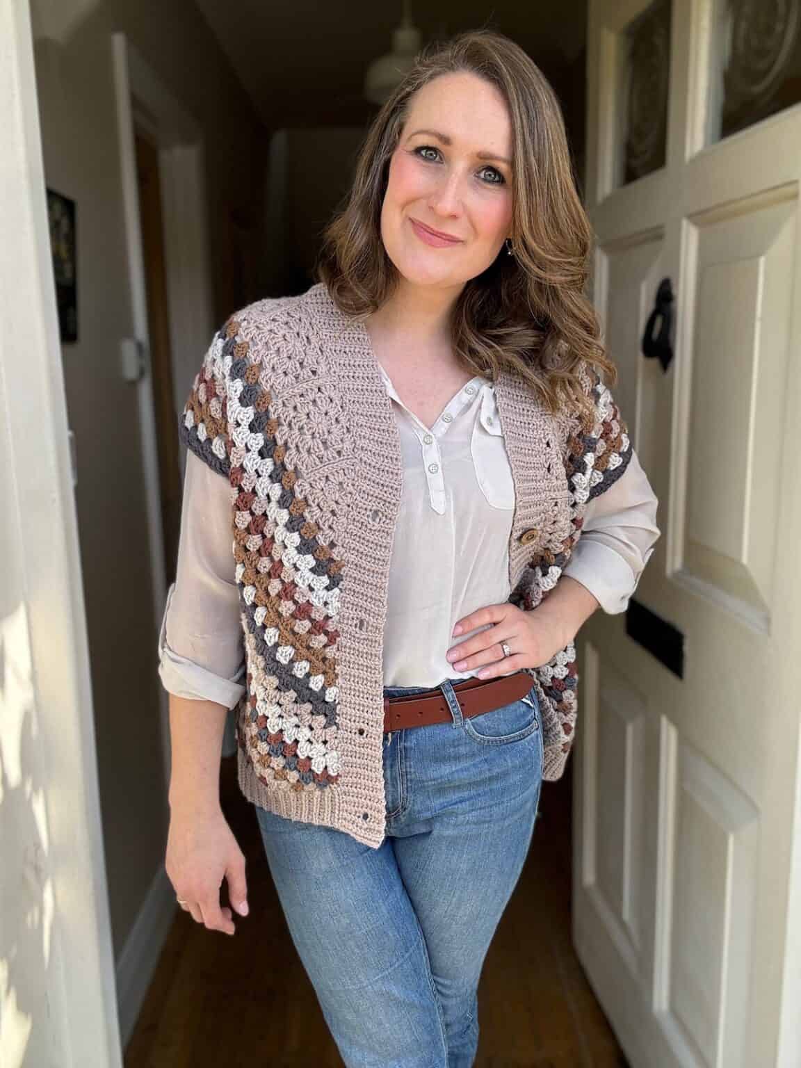 Modern Granny Square Cardigan Pattern | HanJan Crochet
