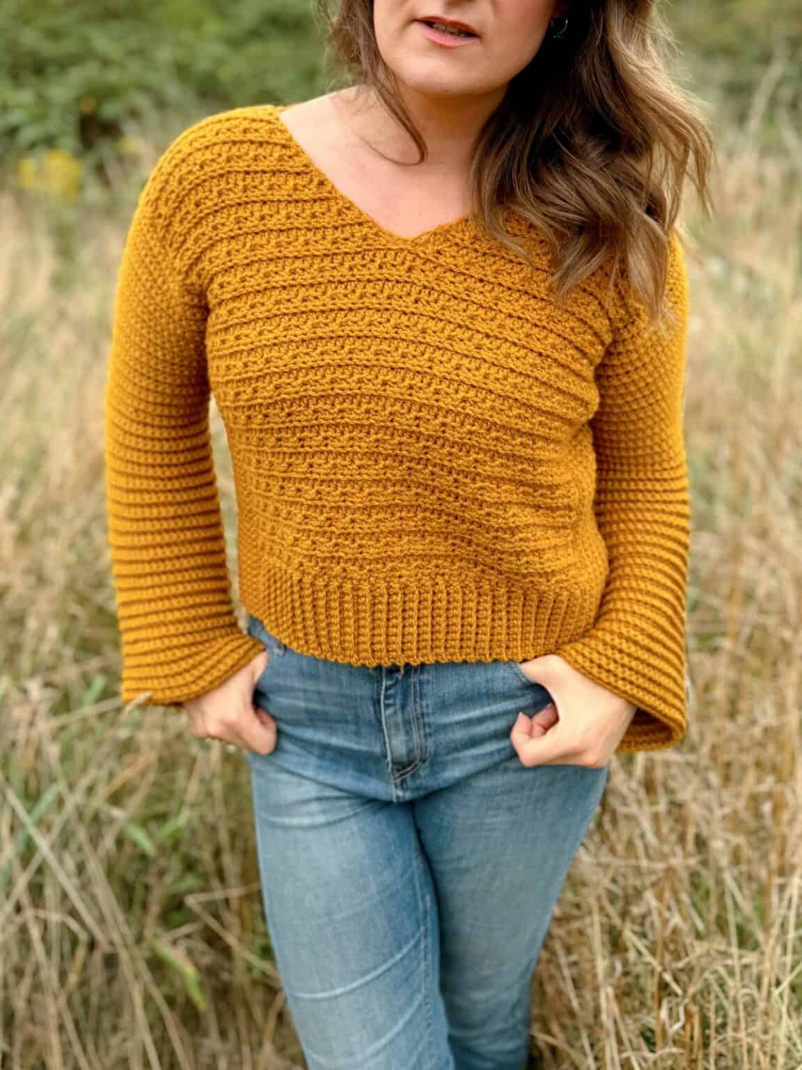 Granny Stitch Sweater Pattern for Adults | HanJan Crochet