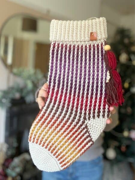 Crochet Christmas Stocking Pattern (5 different Mosaic Designs ...